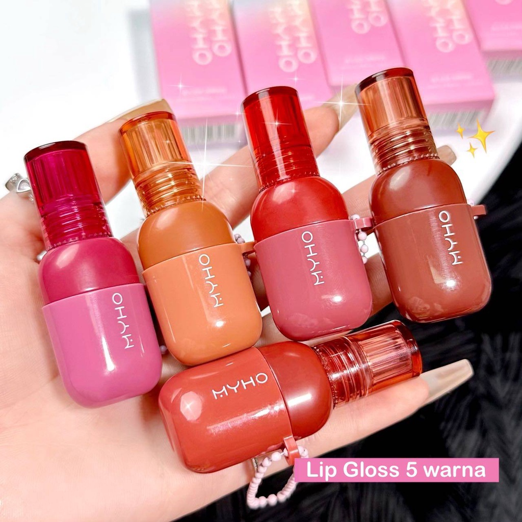 Jual MYHO keychain Gloss lip Glaze Travel Waterproof Tahan Lama Lips ...