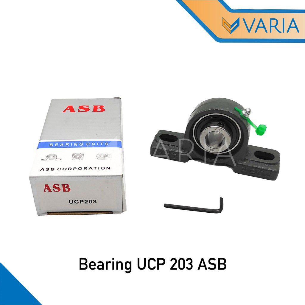 Jual Bearing / Laher Pillow Block Duduk UCP 203 As 17 mm ASB | Shopee Indonesia