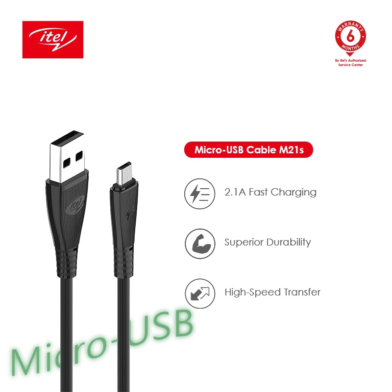 Jual Itel ICD-M21s Cable For micro usb Kabel Casan Kepanjangan 1M Fast ...