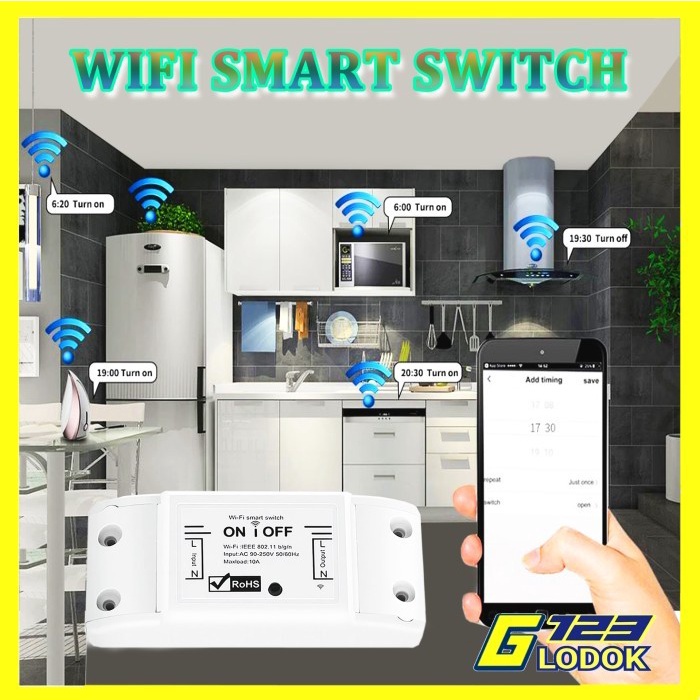 Jual Smart Breaker Switch On Off Wifi Wireless IoT Smart Home ...