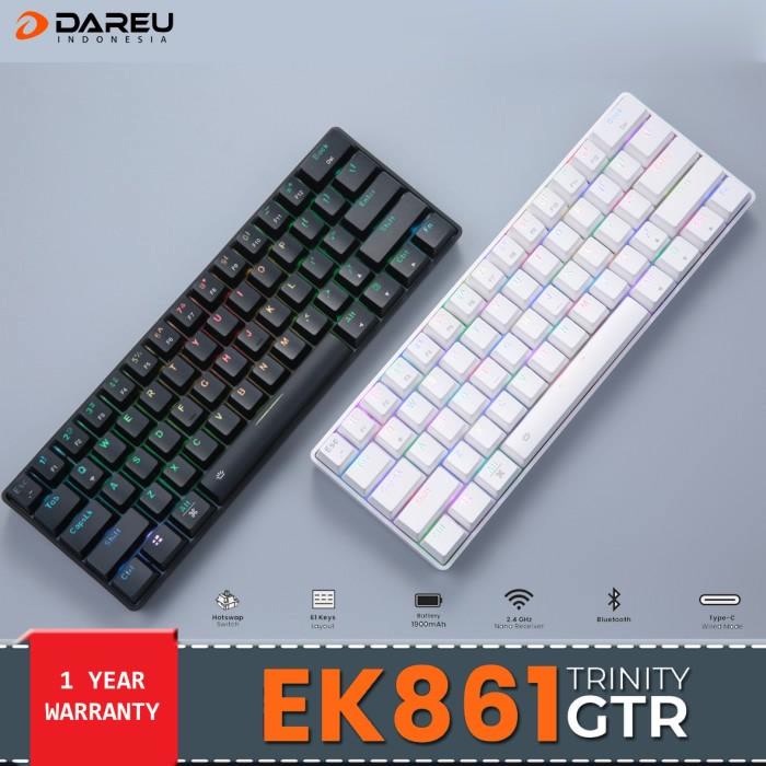 Jual Dareu EK861 Trinity GTR Hotswap Wireless Mechanical Gaming ...