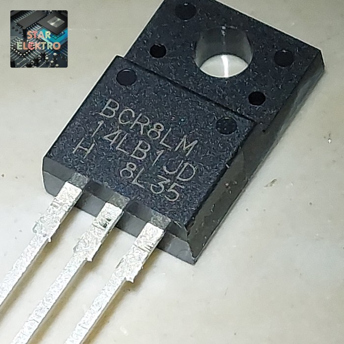 Jual BCR8LM 14LB To-220f BCR8LM14LB Triac 8A 800V Triacs Medium BCR 8LM ...