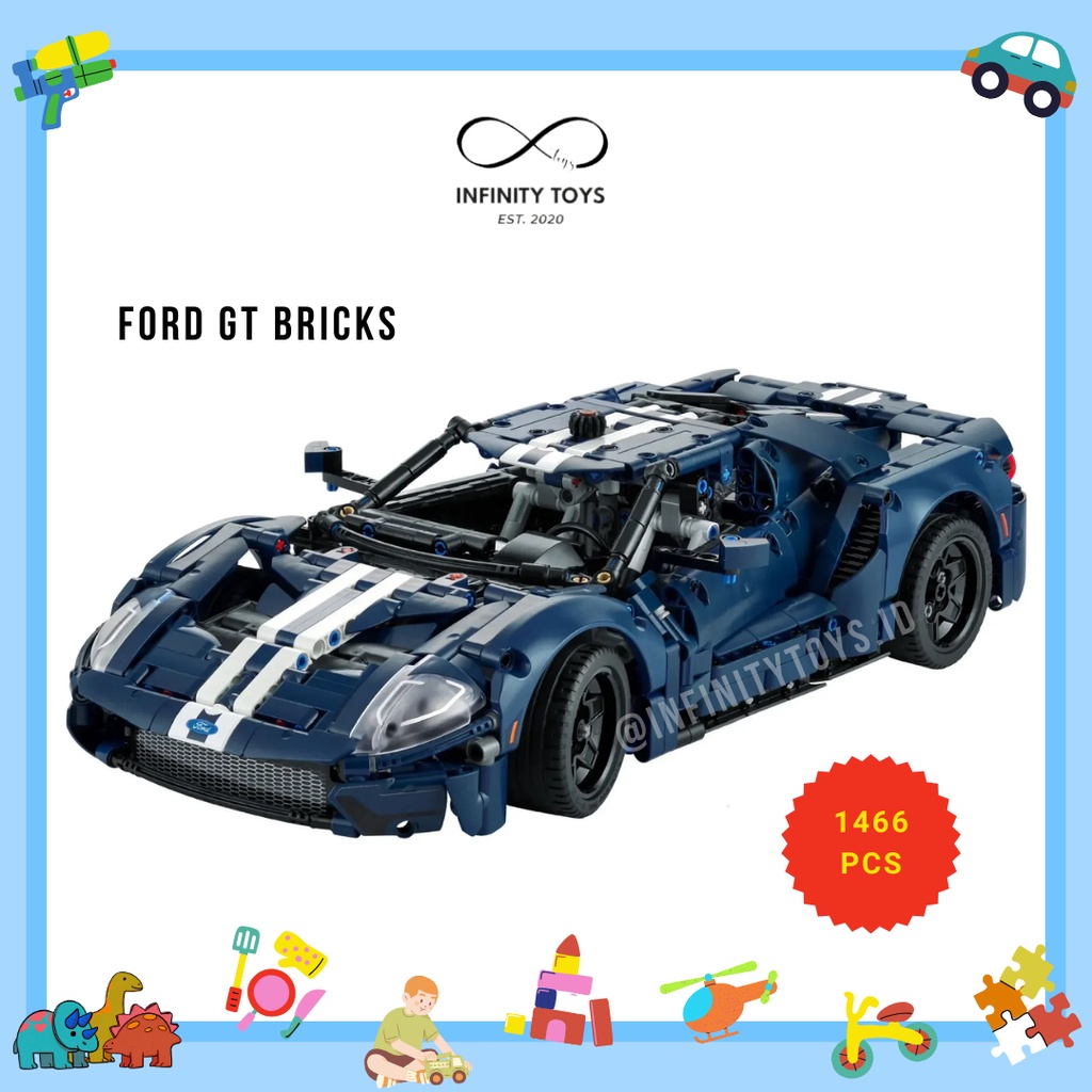 Jual Mainan Brick Mobil Sport Ford GT V6 Racing Sports Car Building ...