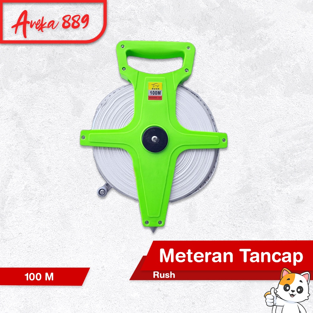 Jual Meteran Tancap 100M RUSH Fiber | Roll Meter Panjang, Alat Ukur ...