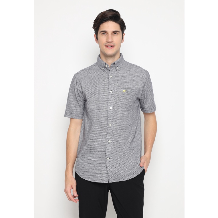 Jual Jack Nicklaus Regis Kemeja Pria Lengan Pendek Slim Fit Charcoal | Shopee Indonesia