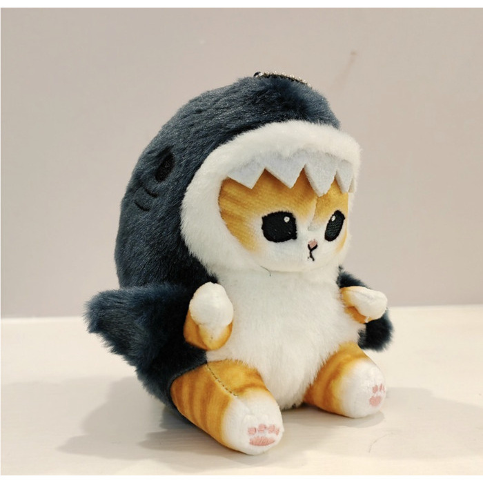 Jual [MNS21] QUALITY Boneka Kucing Lucu berkostum Ikan hiu Plush Dolls ...