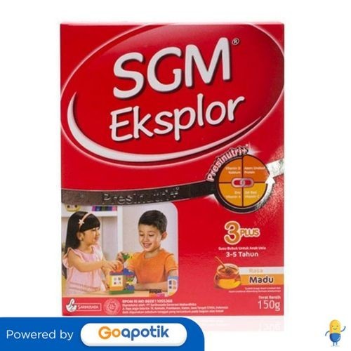 Jual Sgm Eksplor 3+ Susu Bubuk Anak Usia 3-5 Tahun Rasa Madu 150 Gram ...