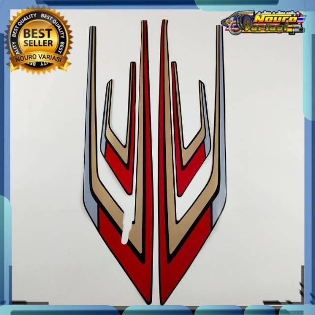 Jual Stiker striping honda gl 100 gl100 1993 1994 hitam lis merah ...