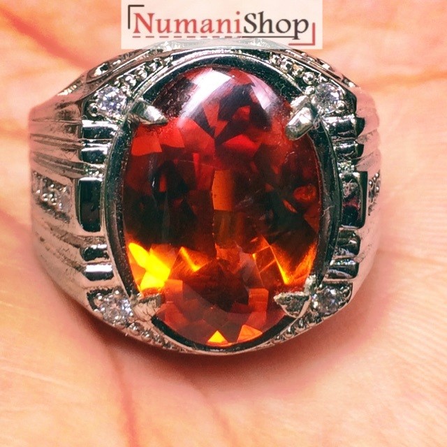 Jual Cincin Titanium Batu Red Fire Opal HQ | Shopee Indonesia