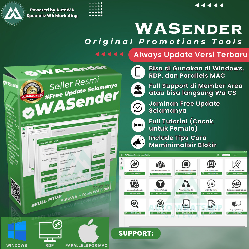 Jual WASENDER Original Versi Terbaru Free Update Powered by AutoWA ...