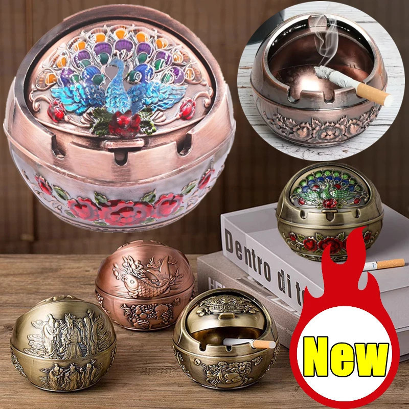 Jual Asbak Hiasan Dekorasi Asbak Logam Anti-Terbawa Angin Ornamen Ruang ...