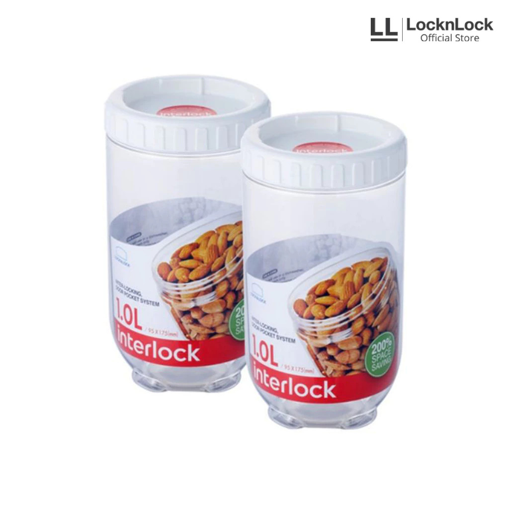 Jual LocknLock Interlock Toples Makanan Food Container Storage Set 1 L ...