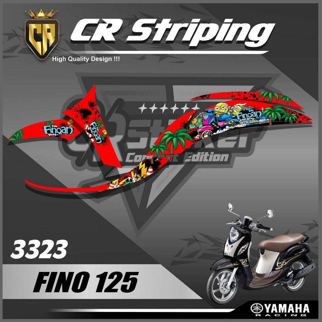Jual Sticker Striping Fino 125 Desain Minion - Sticker Striping Fino ...