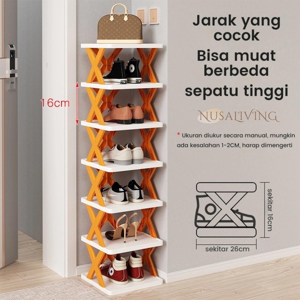 Jual COD Rak sepatu X tempat rak sepatu susun rak sendal tempat sendal ...