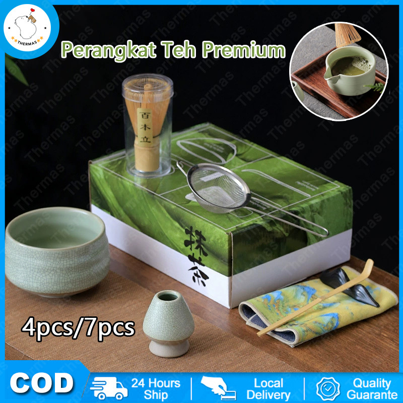 Jual Thermas 4 pcs / 7 pcs Set Kerajinan Pembuatan Matcha Mangkuk ...