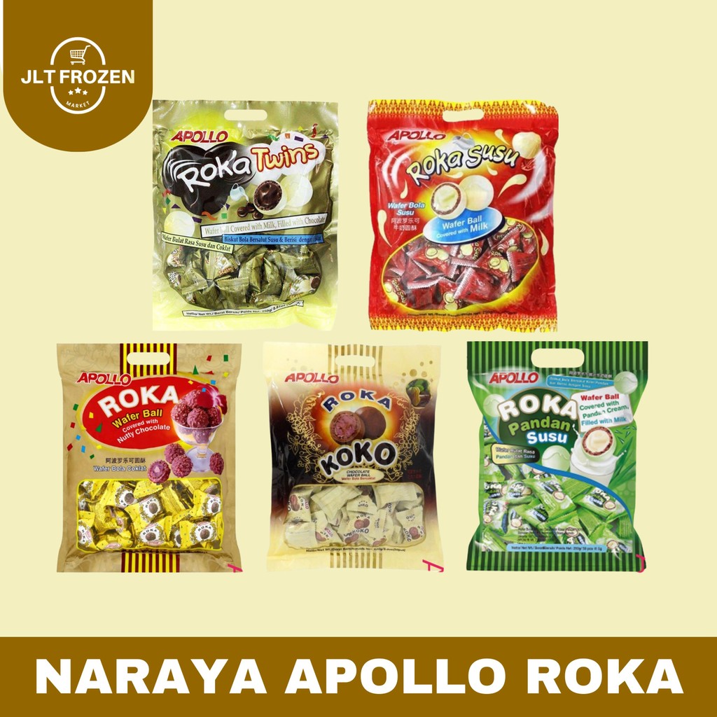 Jual Apollo Roka Wafer Ball / Snack Ringan Rasa Twins / koko / Susu ...