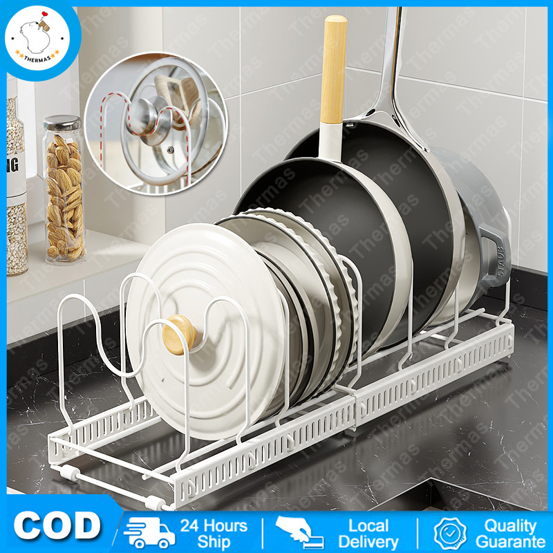 Jual Rak Penyimpanan Dapur Dengan Rak Penutup Panci Yang Dapat ...