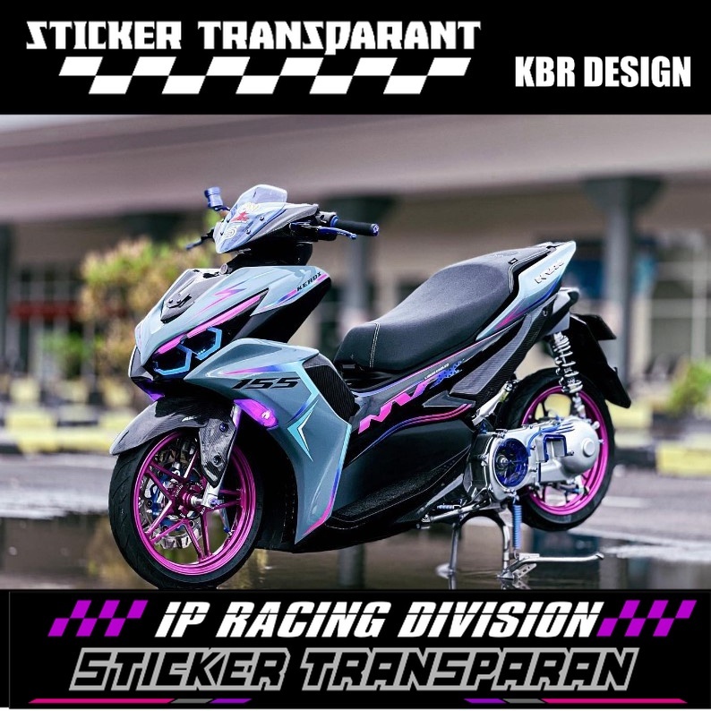 Jual STRIPING STICKER ALL NEW AEROX CONNECTED NVX 155 TRANSPARAN ...