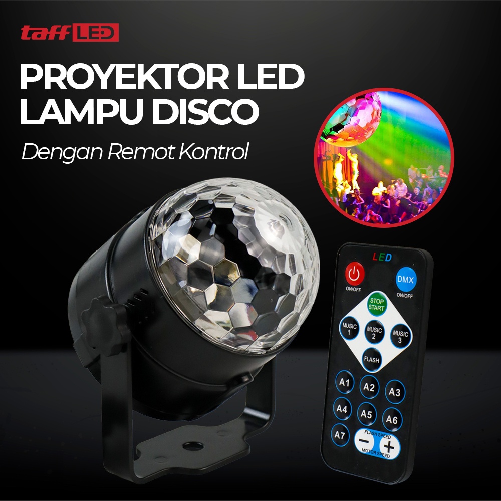 Jual Lampu Proyektor Disco LED RGB 240V 6W with Remote Control | Shopee ...