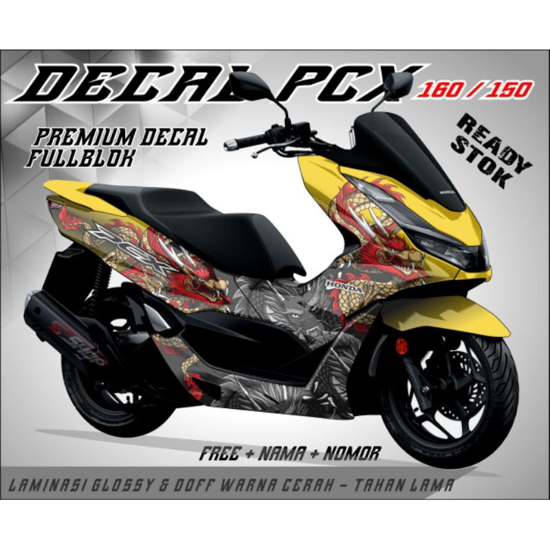 Jual sticker decal variasi Honda PCX 160 new full body 2023 striping ...