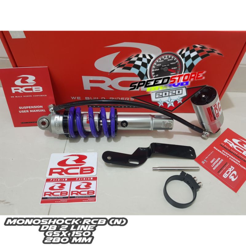 Jual shockbreaker monoshock gsx 150 RCB (N) DB 2 LINE 280MM | Shopee Indonesia