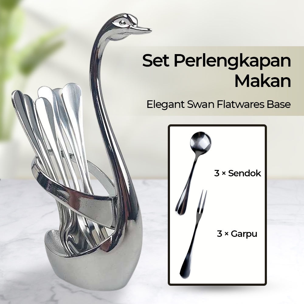 Jual Set Alat Makan Sendok Garpu dengan Tempat Penyimpanan Unik / Rak ...