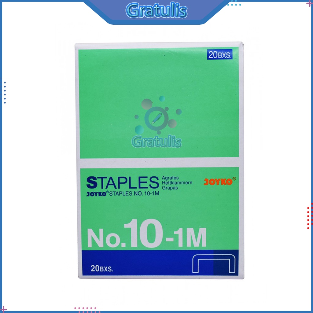 Jual ISI STAPLES JOYKO [NO.10-1M/20 BOX] / REFILL STAPLER / CEKREKAN ...