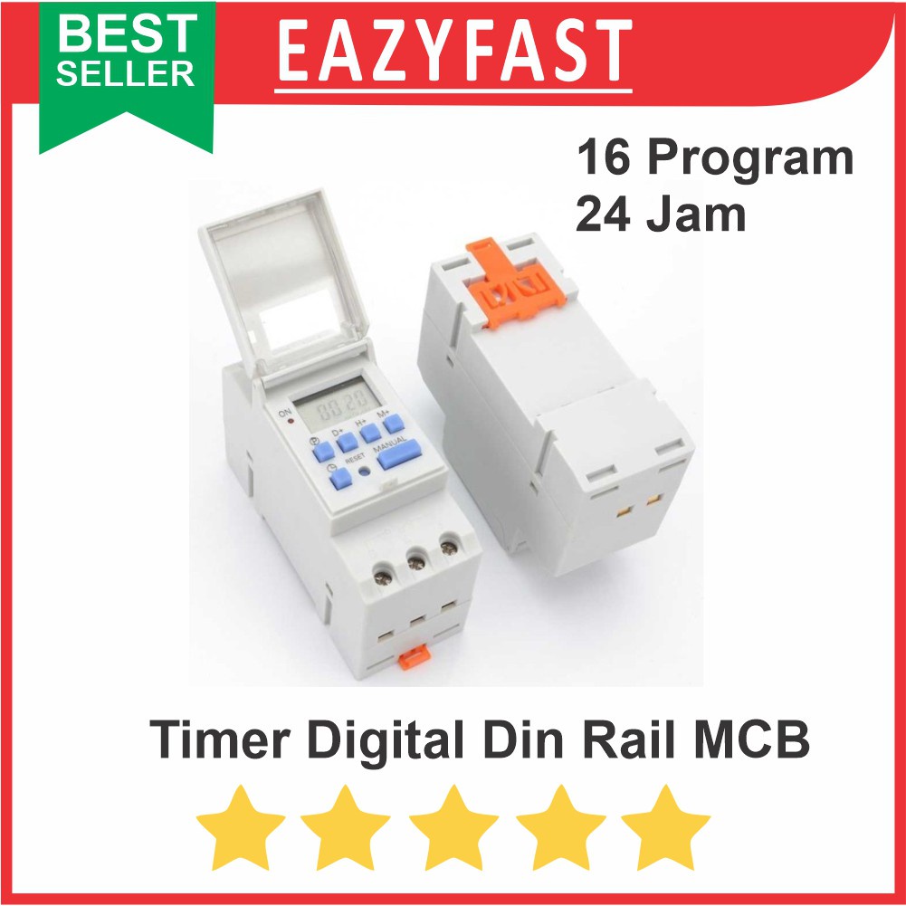 Jual Timer Digital Stop Kontak Putus Listrik PLN MCB Din Rail 16 ...