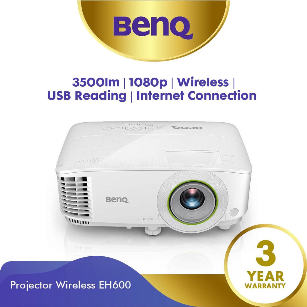 Jual BenQ Projector Wireless EH600 3500lm Full HD Meeting Smart ...