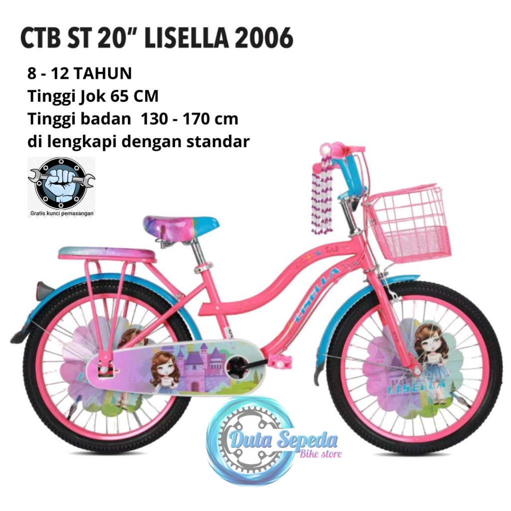 Jual Sepeda Anak Perempuan Usia 7- 12 th Ukuran 20 Inch ATLANTIS dan ...