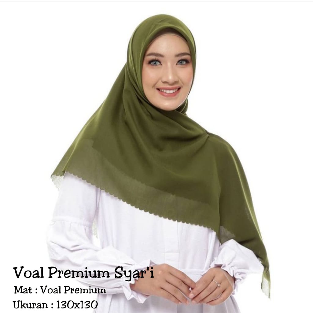 Jual Hijab Segi Empat Voal Lasercut Polos Jumbo Syari Premium Size 130x130 Cm | Jilbab Syar"i ...
