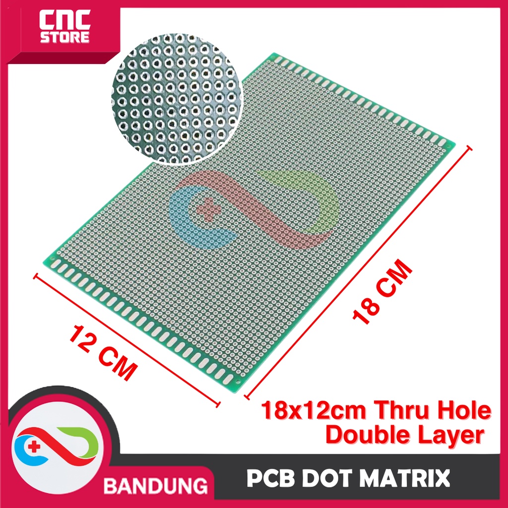 Jual PCB DOT MATRIX THRU HOLE DOUBLE LAYER 18X12CM 18*12CM | Shopee Indonesia