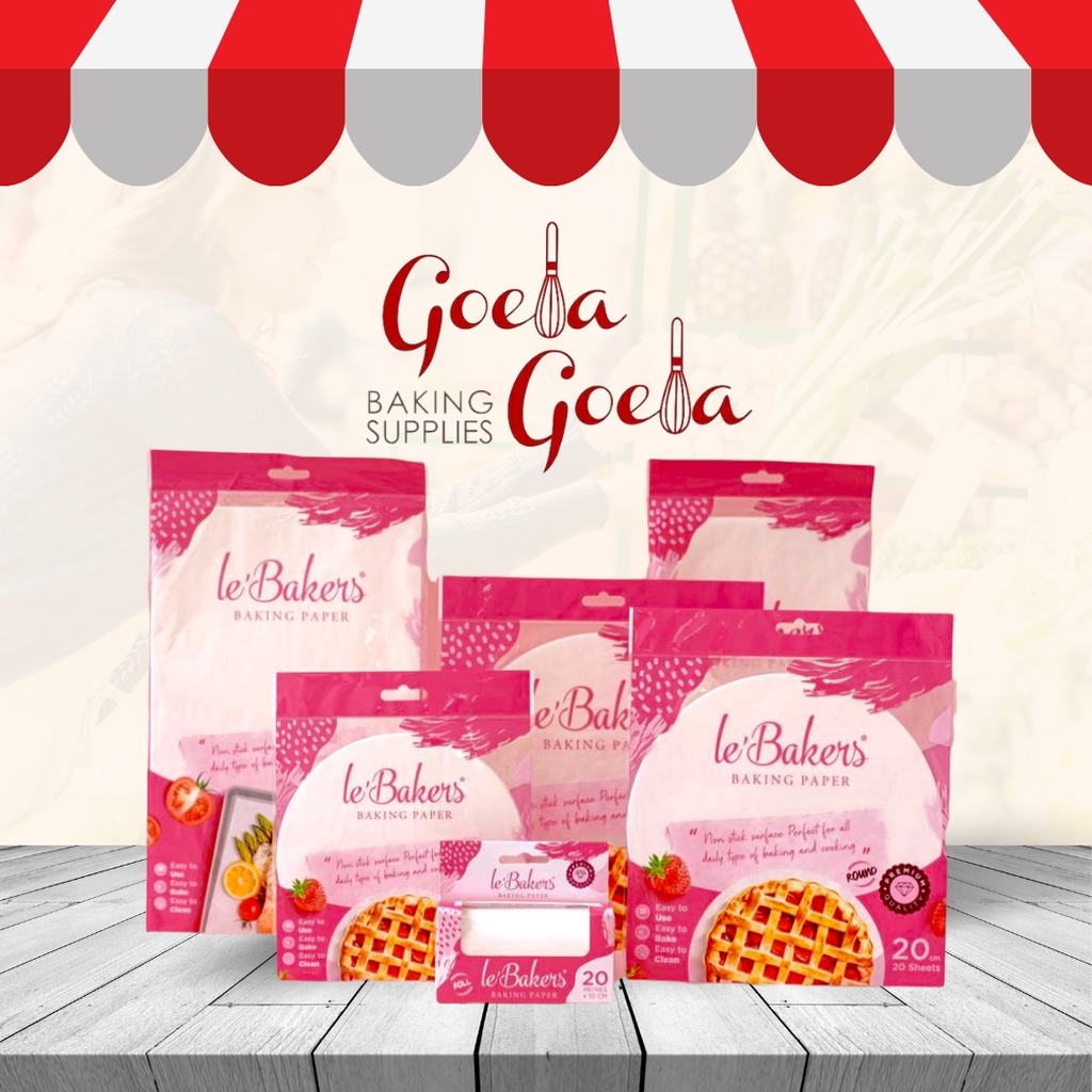 Jual Paper Baker / Kertas kue / Kertas Roti / Baking Paper Le Bakers 18 ...