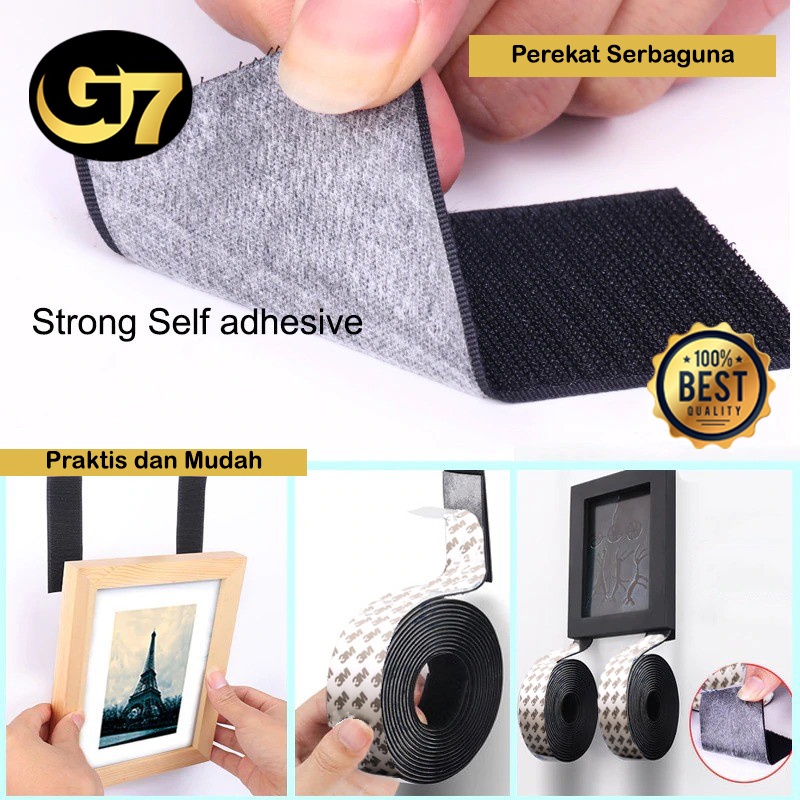 Jual Velcro Tape Perekat Serbaguna Duble Tape Velkro Set Kasar Halus ...