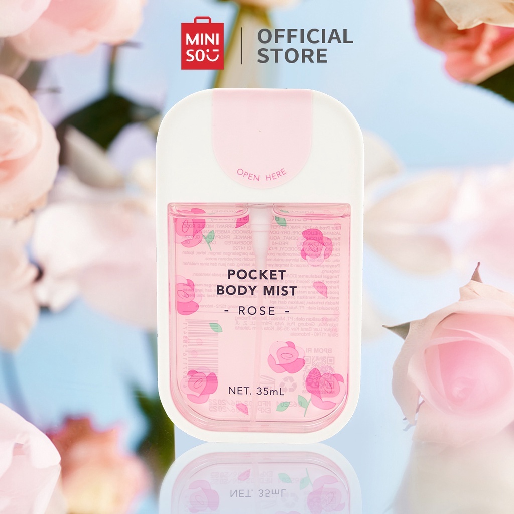 Jual Miniso Parfum Pocket Body Mist Fragrances Green Tea Peach Rose ...