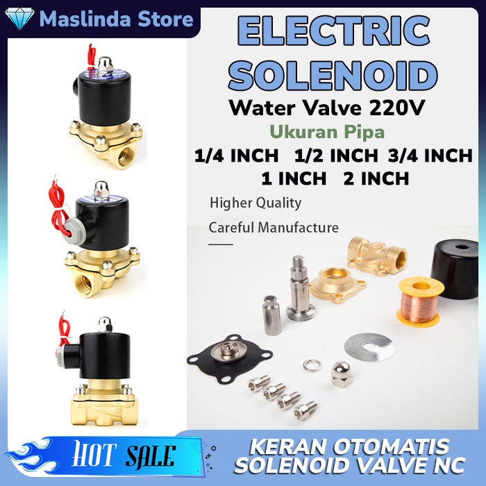 Jual Katup Solenoida Selenoid Elektrik Solenoid Valve Keran Kran ...