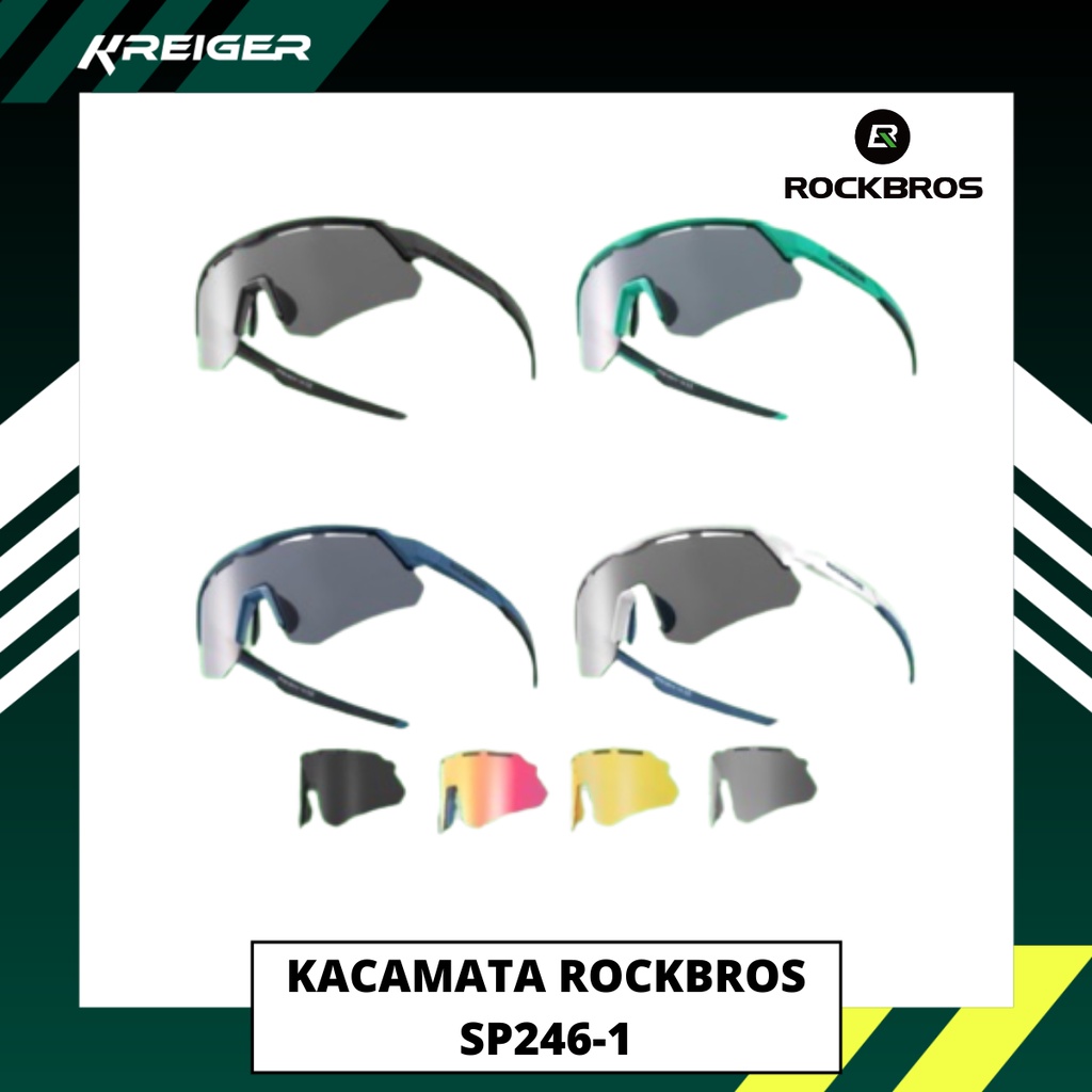 Jual Kacamata Sepeda Rockbros SP246-1 Photocromic 2 Lensa Kaca Mata Sunglasses Gowes Cycling ...
