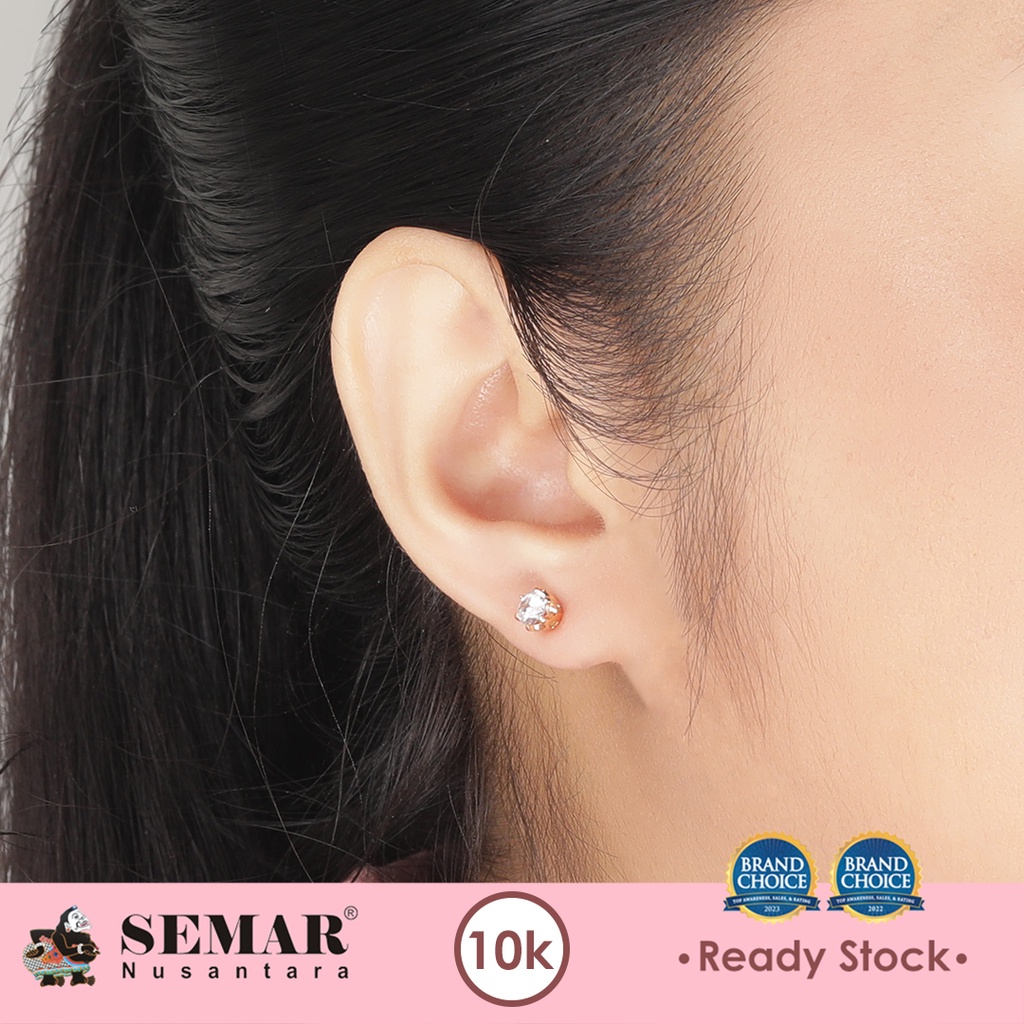 Jual Anting Tindik Emas Solitaire 10K Semar Nusantara | Shopee Indonesia