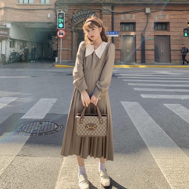 Jual Dress Smile Dress Musim Semi Retro Korea Girls M527 | Shopee Indonesia