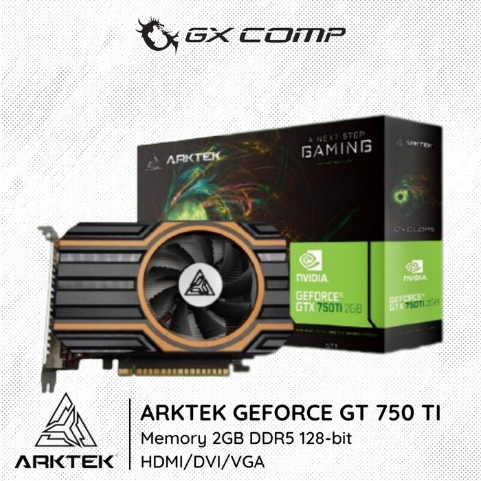 Jual VGA Arktek Nvidia GTX 750 Ti 2GB GDDR5 128-bit HDMI/DVI/VGA ...