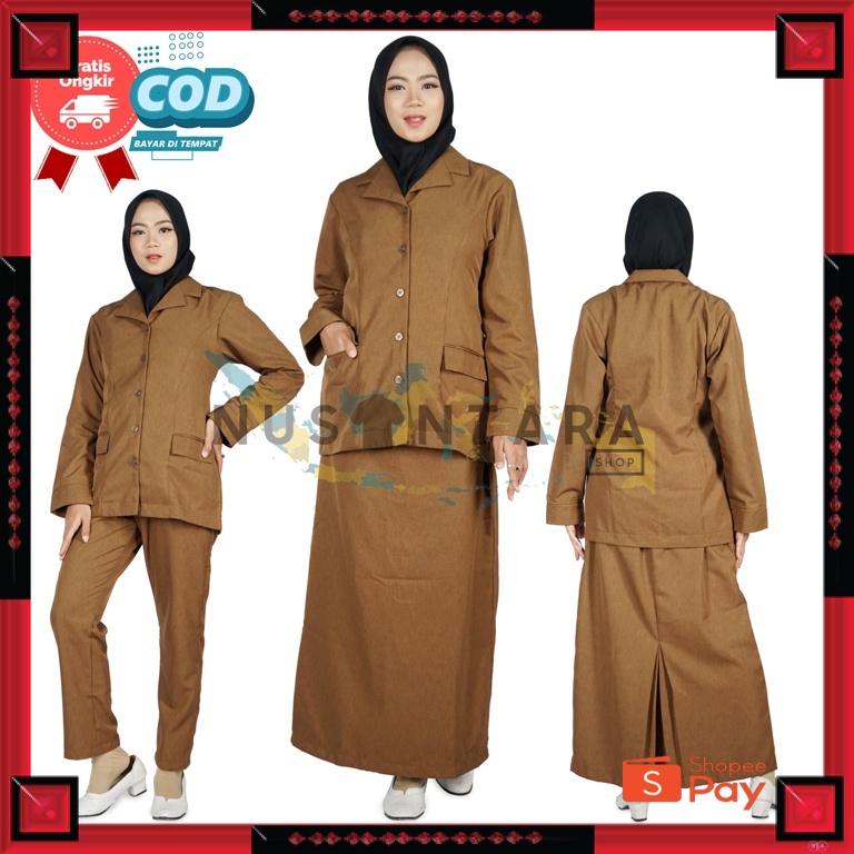 Jual 1212 Seragam Sale Seragam Pns Wanita Seragam Pemda Wanita Seragam Guru Wanita Saku Bawah 