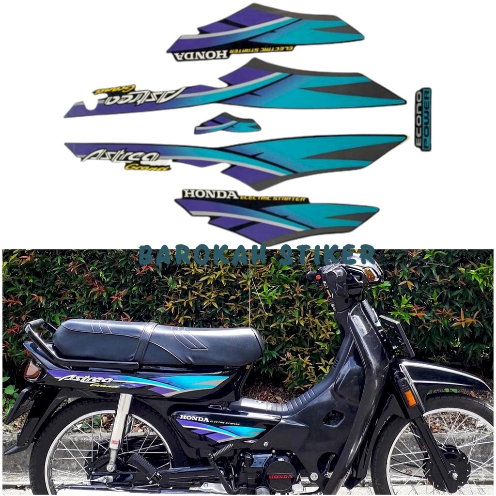 Jual Striping stiker polet list motor honda astrea grand 96 1996 hitam ...