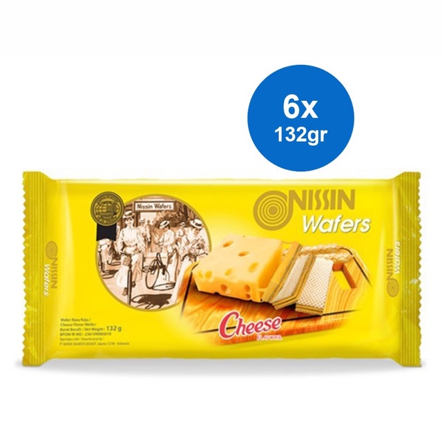 Jual Nissin Wafers Keju 132 gr x 6 | Shopee Indonesia