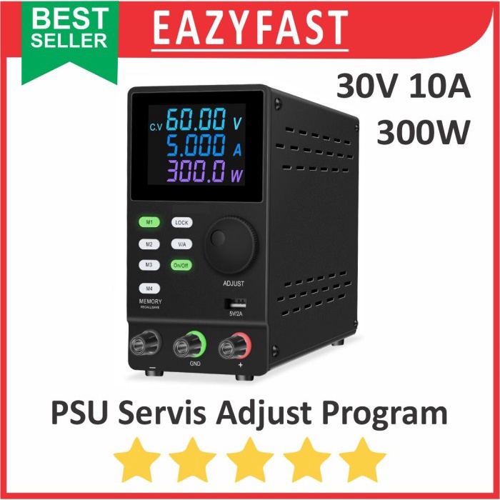 Jual PSU Service Adjustable 30V 10A Program Preset Bench Power Supply Lab | Shopee Indonesia