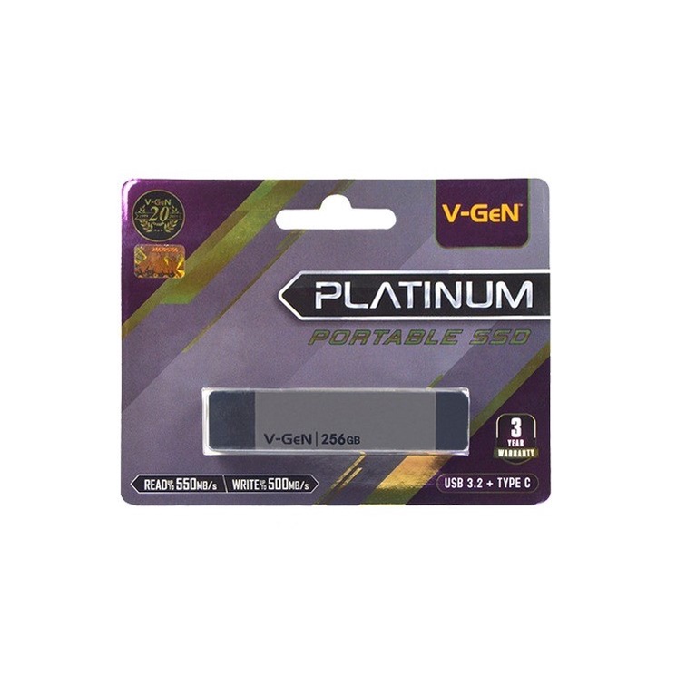 Jual SSD VGEN PLATINUM PORTABLE USB 3.1 & TYPE C (550MB/s) | Shopee ...