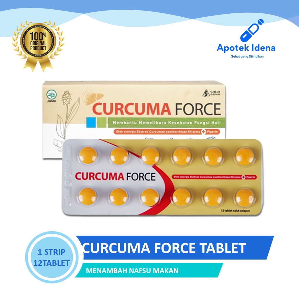Jual CURCUMA FORCE TABLET - Penambah Nafsu Makan 12 Tablet Obat ...