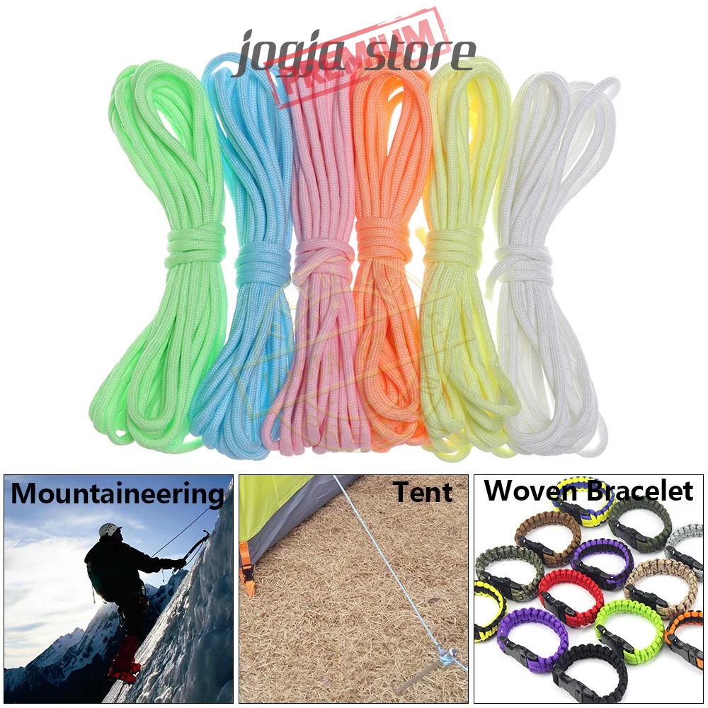 Jual Tali Paracord Camping Luminous 7 Core 4mm 10 Meter Paracord Tali ...