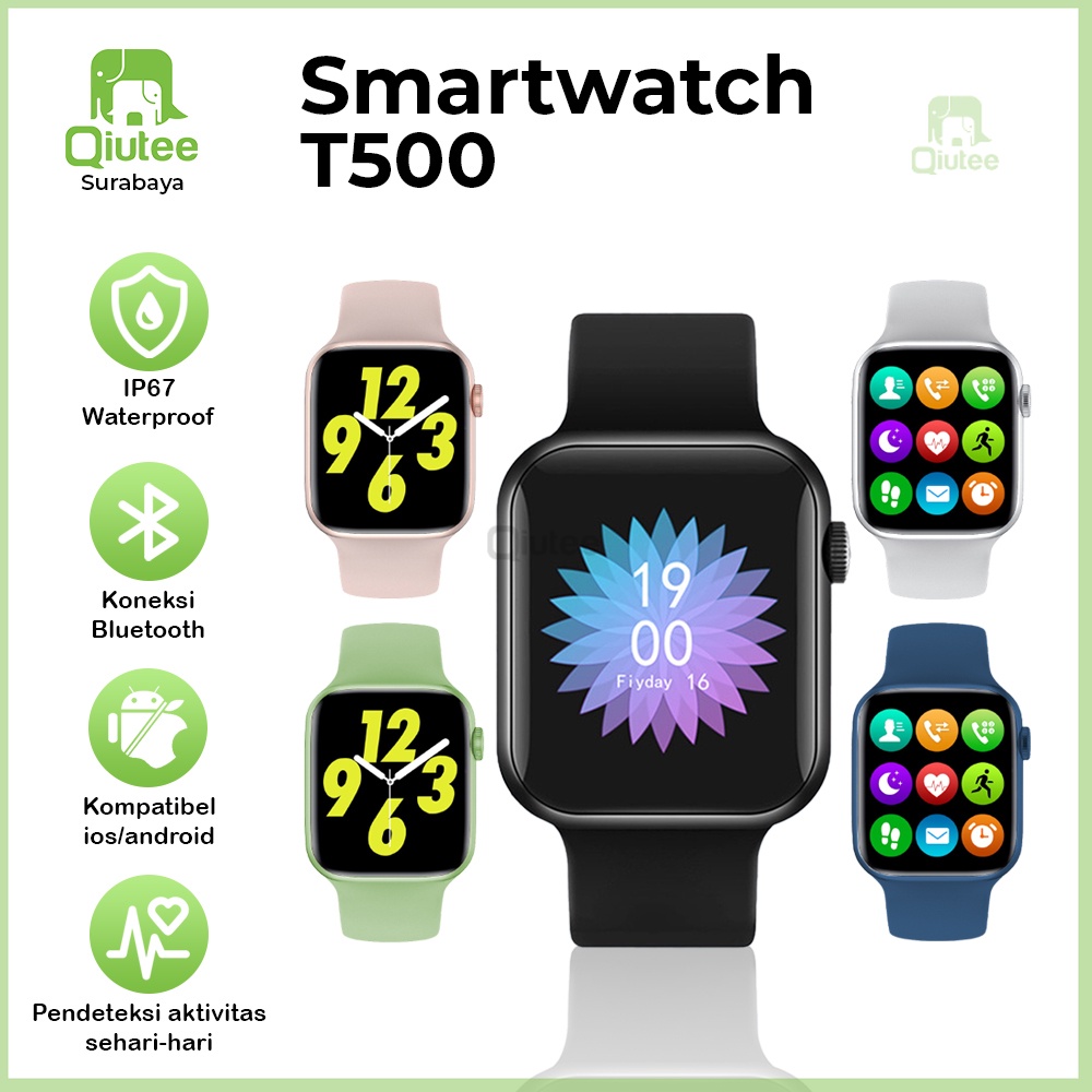 Jual SMARTWATCH T500 Jam Tangan Pintar bisa telfon dan ganti wallpaper ...