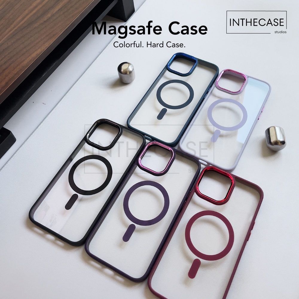 Jual (2) Magsafe Colorful Case for iP X-14 Series Pro Promax Bening ...