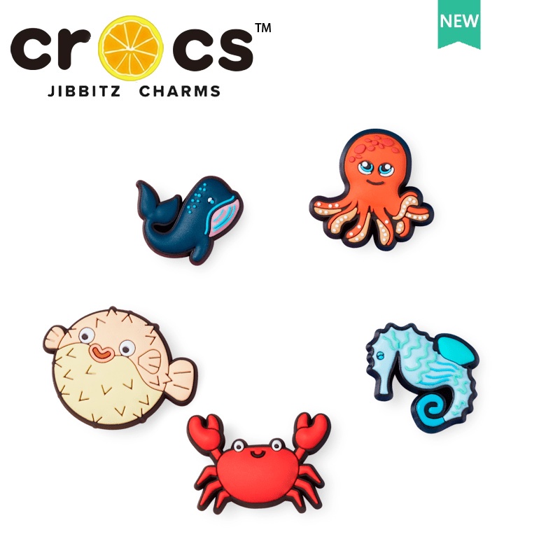 Jual jibbitz crocs charms Sea Animal Series Shoe Buckle Hole ...
